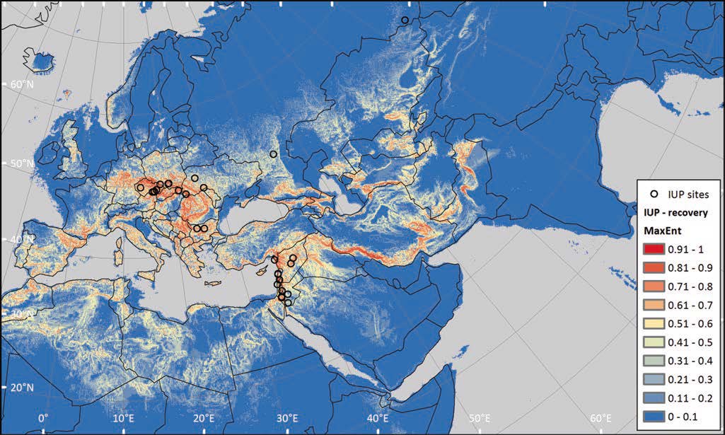 Optimal Migration Routes of Initial Upper Palaeolithic Populations to ...